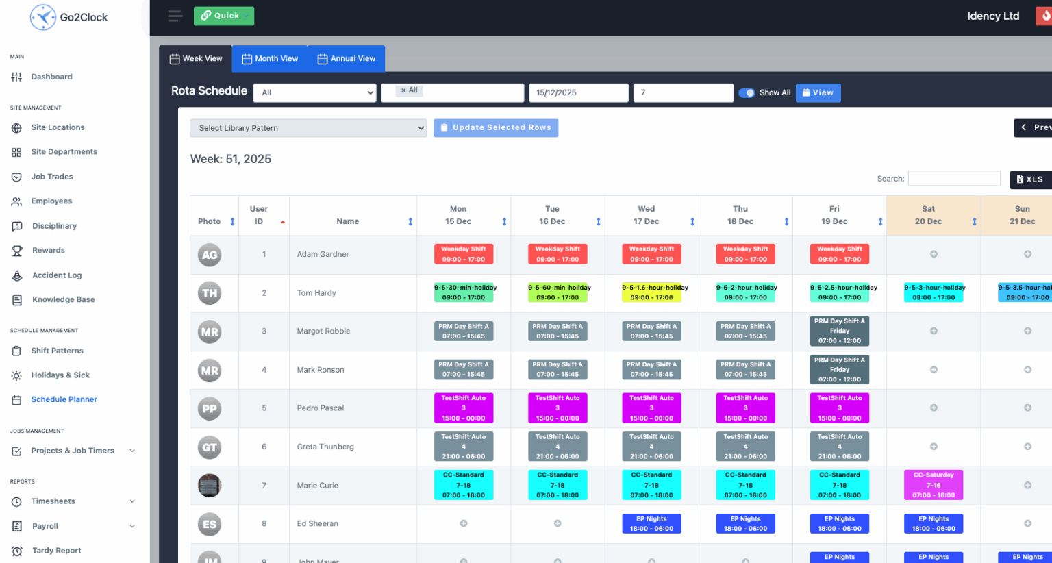 Go2Clock Cloud Hosted Time & Attendance System - Idency