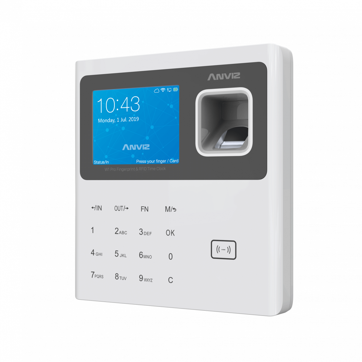 Anviz W1 Pro Colour Screen Fingerprint & RFID Clocking in Machine